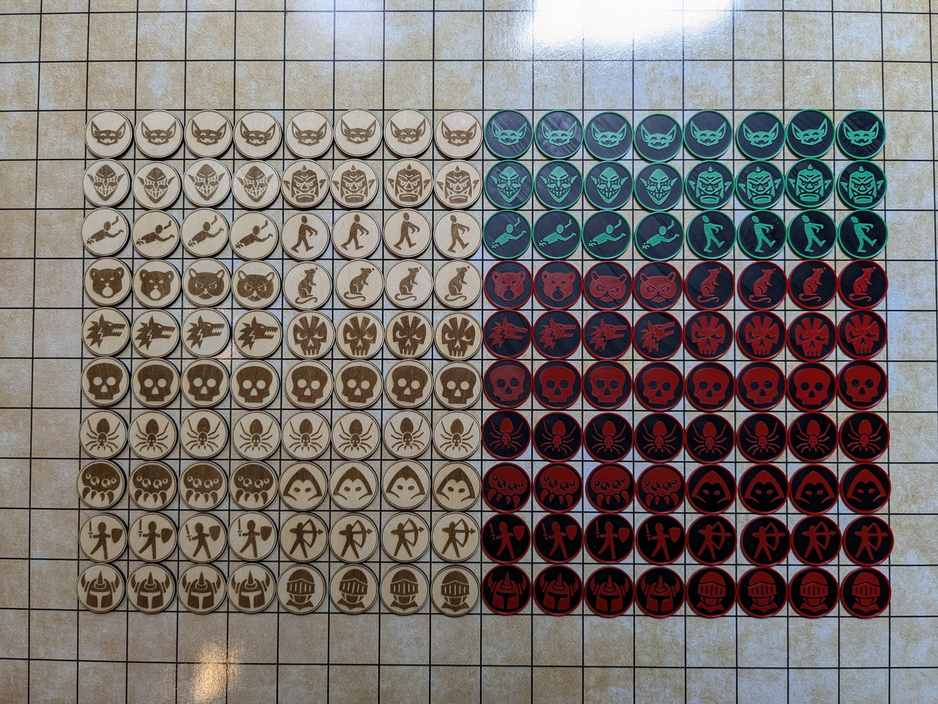 Dnd Token Set - Laser Engraved/cut - Etsy