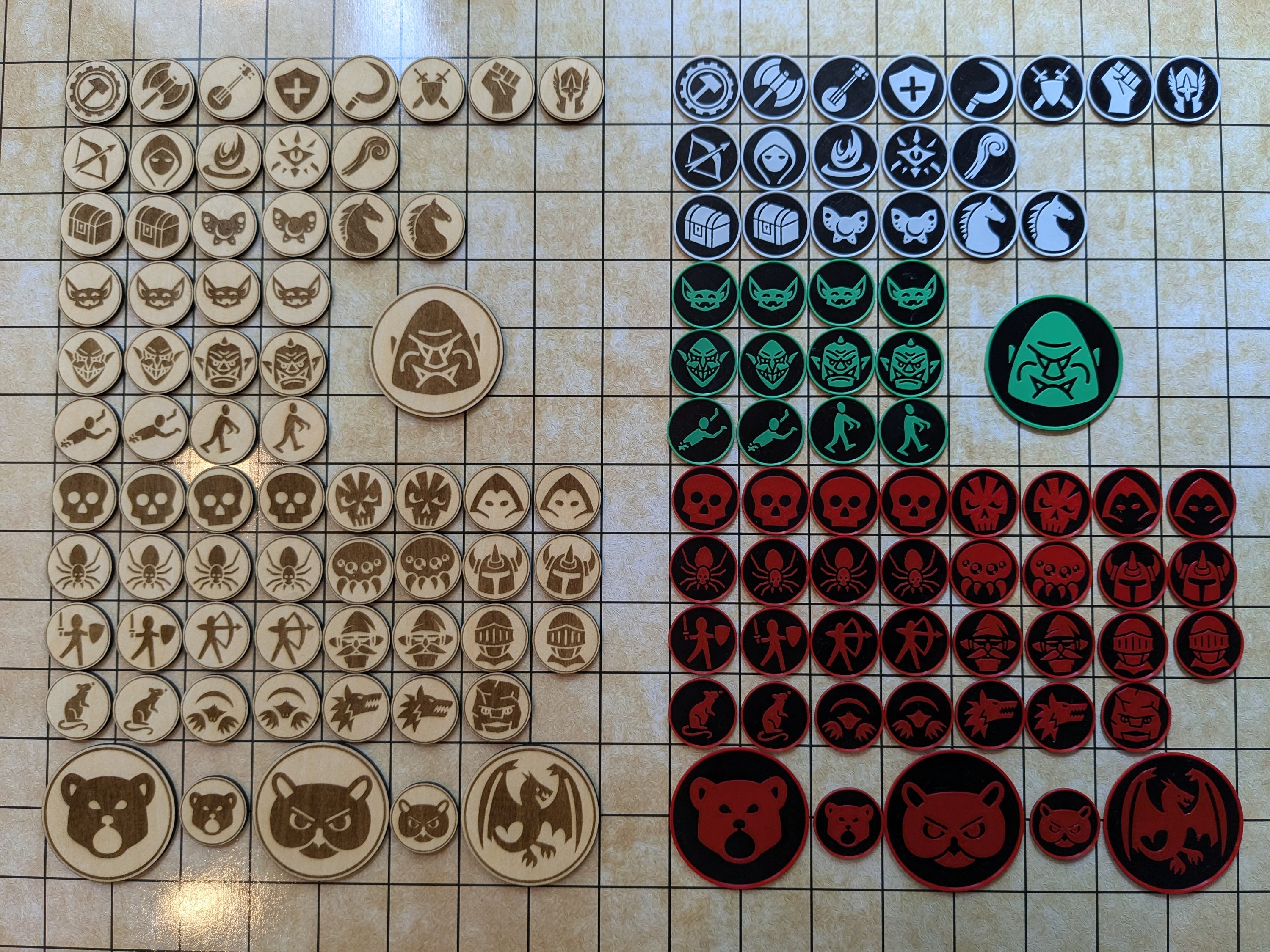 Dnd Token Set - Laser Engraved/cut - Etsy