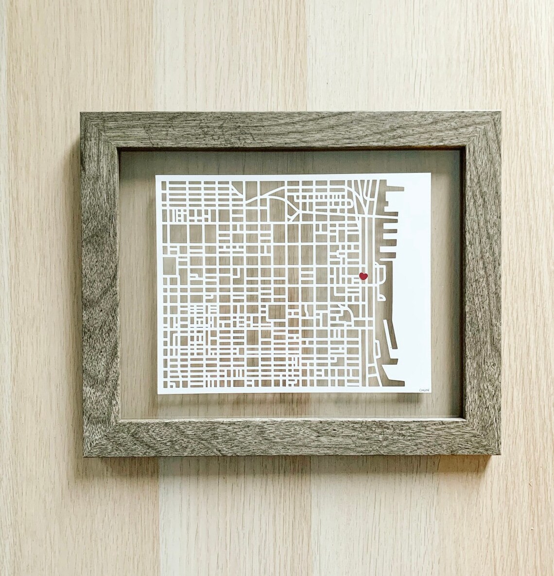 Neighborhood Map City Map Paper Art Custom Map Unique | Etsy