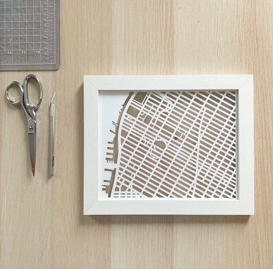 Mapa del vecindario Mapa de la ciudad Arte en papel Mapa personalizado ...