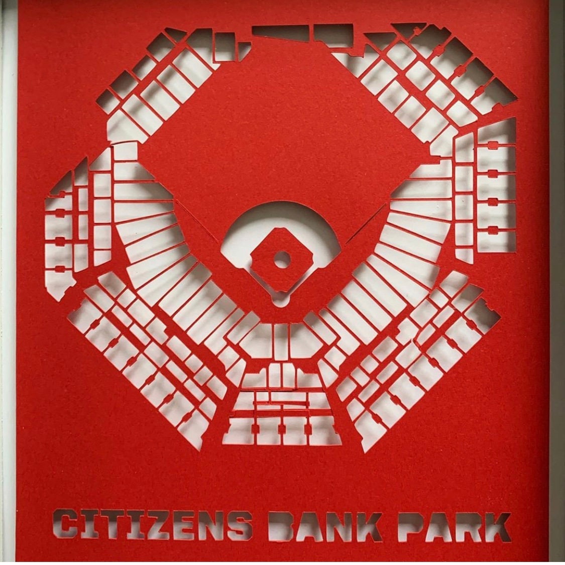 Philadelphia Phillies Stadium Map - Citizens Bank Park - Christmas Gift ...