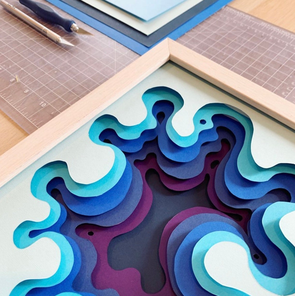 Tide Pool - 3D Paper Art - Etsy