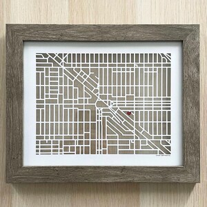 Neighborhood Map - City Map - Paper Art - Custom Map - Unique Gift ...