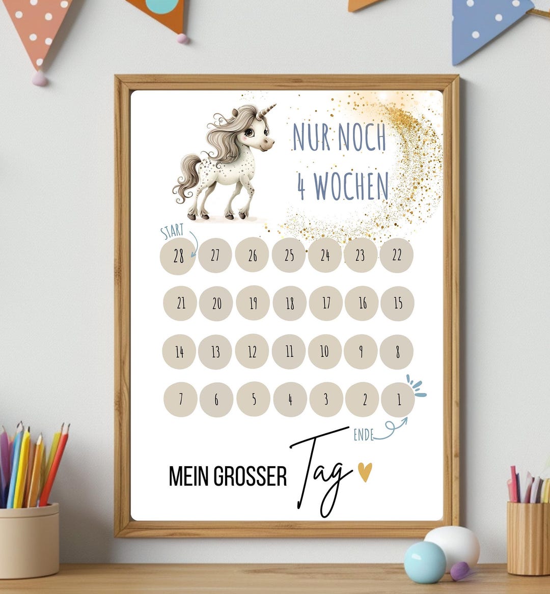 School Enrollment Birthday Countdown for Children to Print Out ...