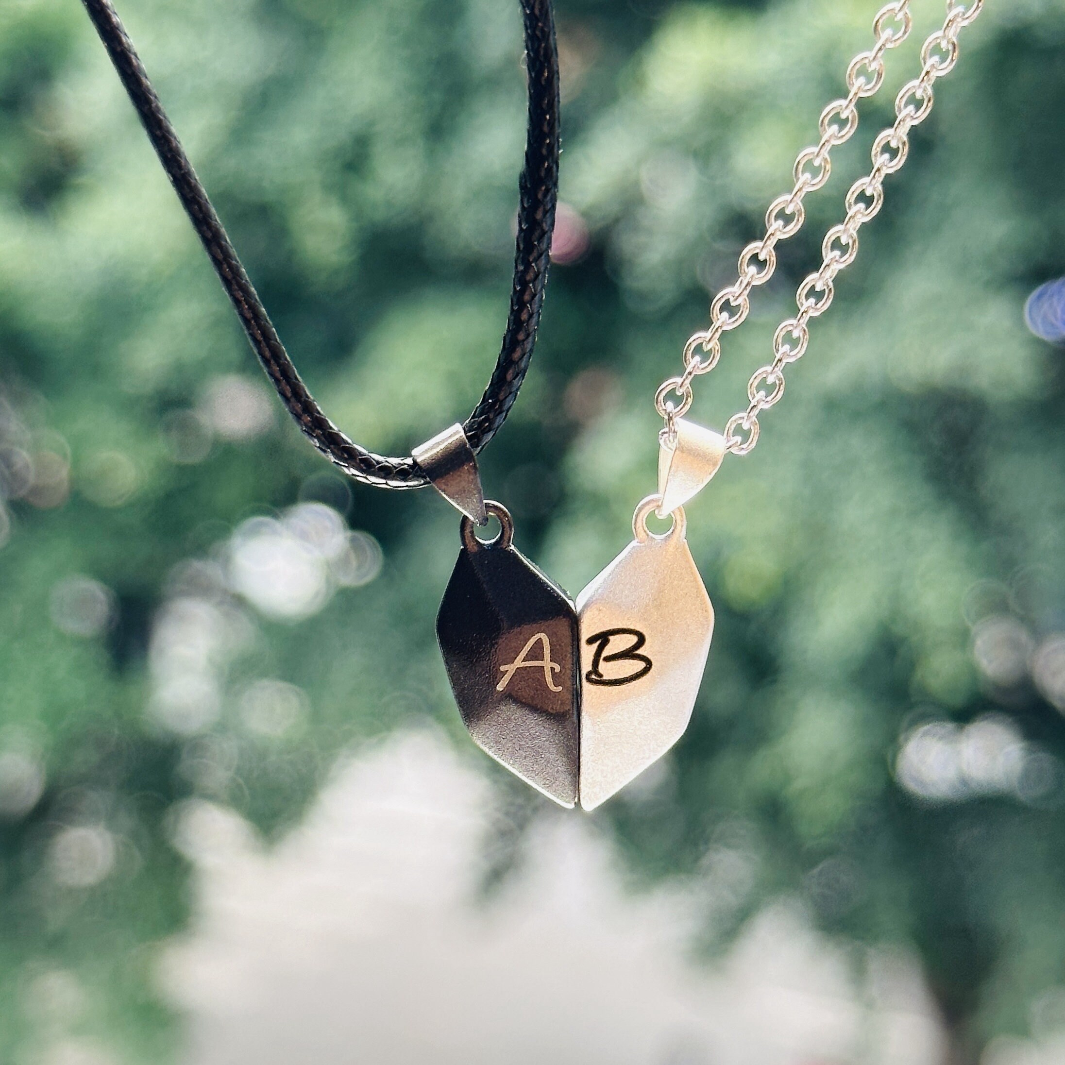 Magnetic couple necklace Etsy