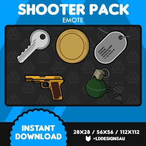 Twitch Emotes | Discord Emotes | Shooting Gaming Pack - Key - Bitcoin ...