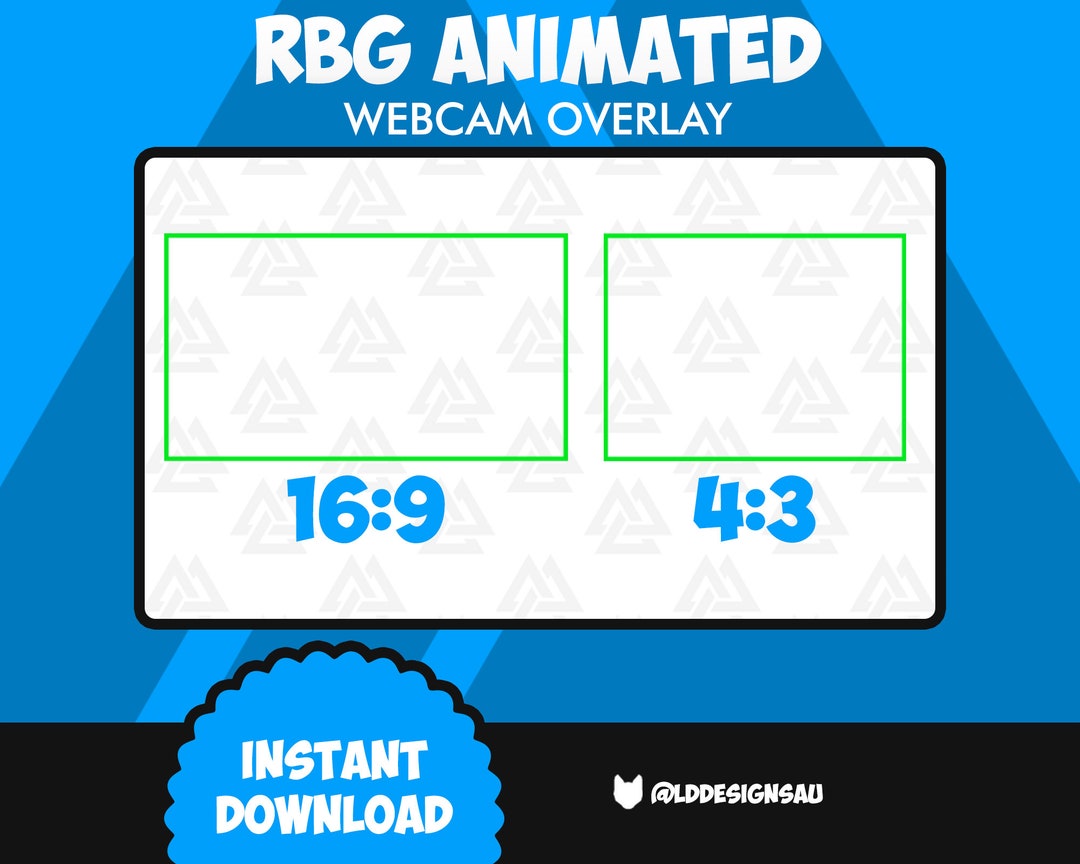 RGB Animated Webcam Border Overlay for Twitch Streaming Webcam Overlay ...