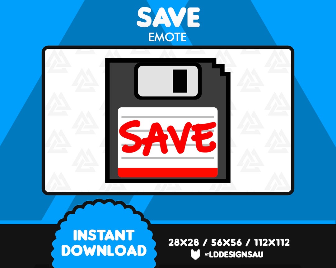 Save Floppy Disk Twitch Emote Floppy Disk Discord Emote Streamer Emotes ...