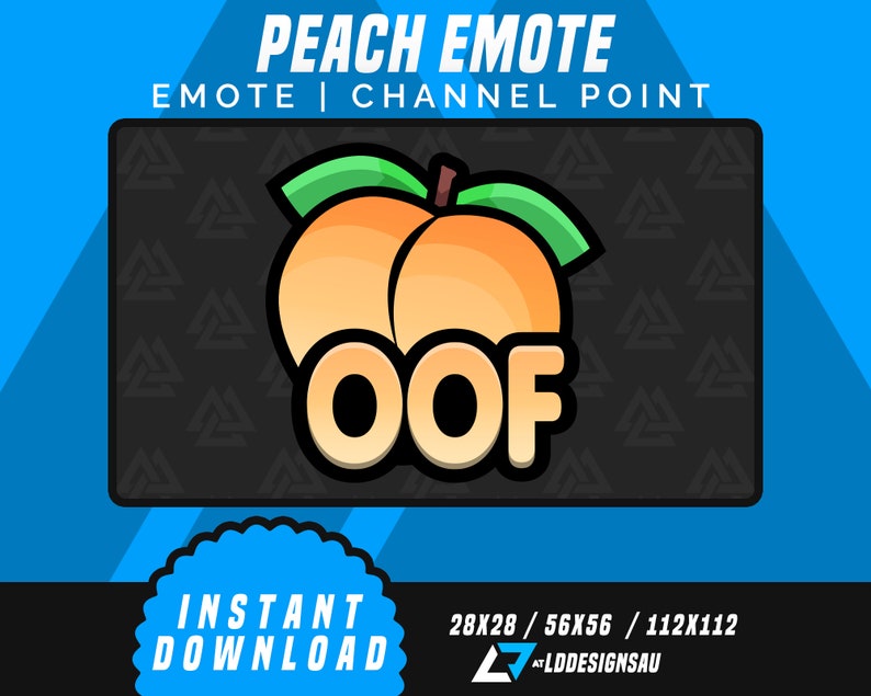 Peach OOF Twitch Emote Peach Discord Emote Streamer Emotes - Etsy