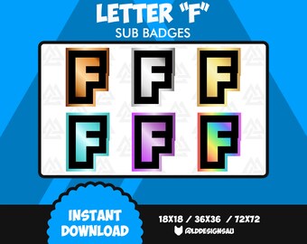 Letter F Emotes | Etsy