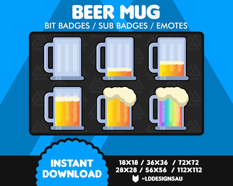 Beer Sub / Bit Badges for Twitch Discord Streaming / Loyalty - Etsy