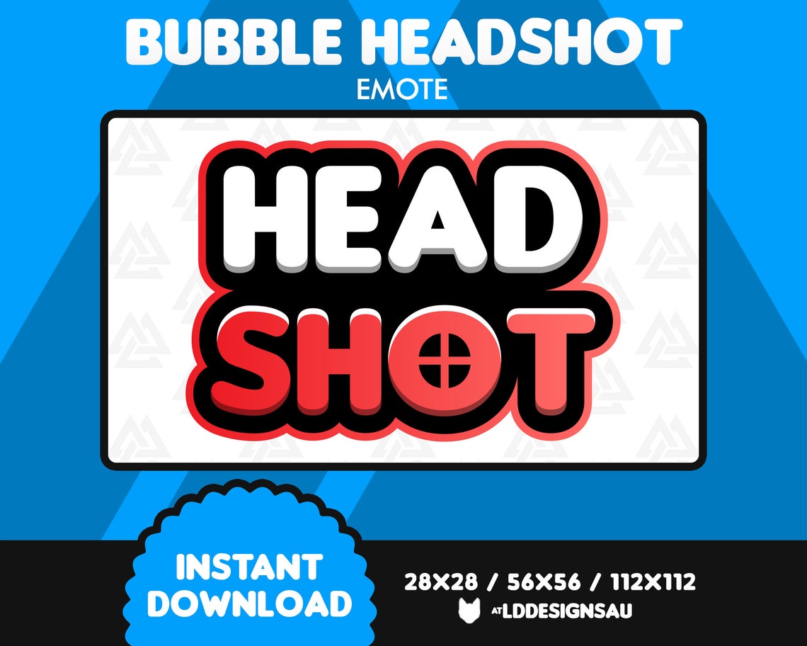 Bubble Head Shot Twitch Emote Headshot Text Discord Emote - Etsy Australia