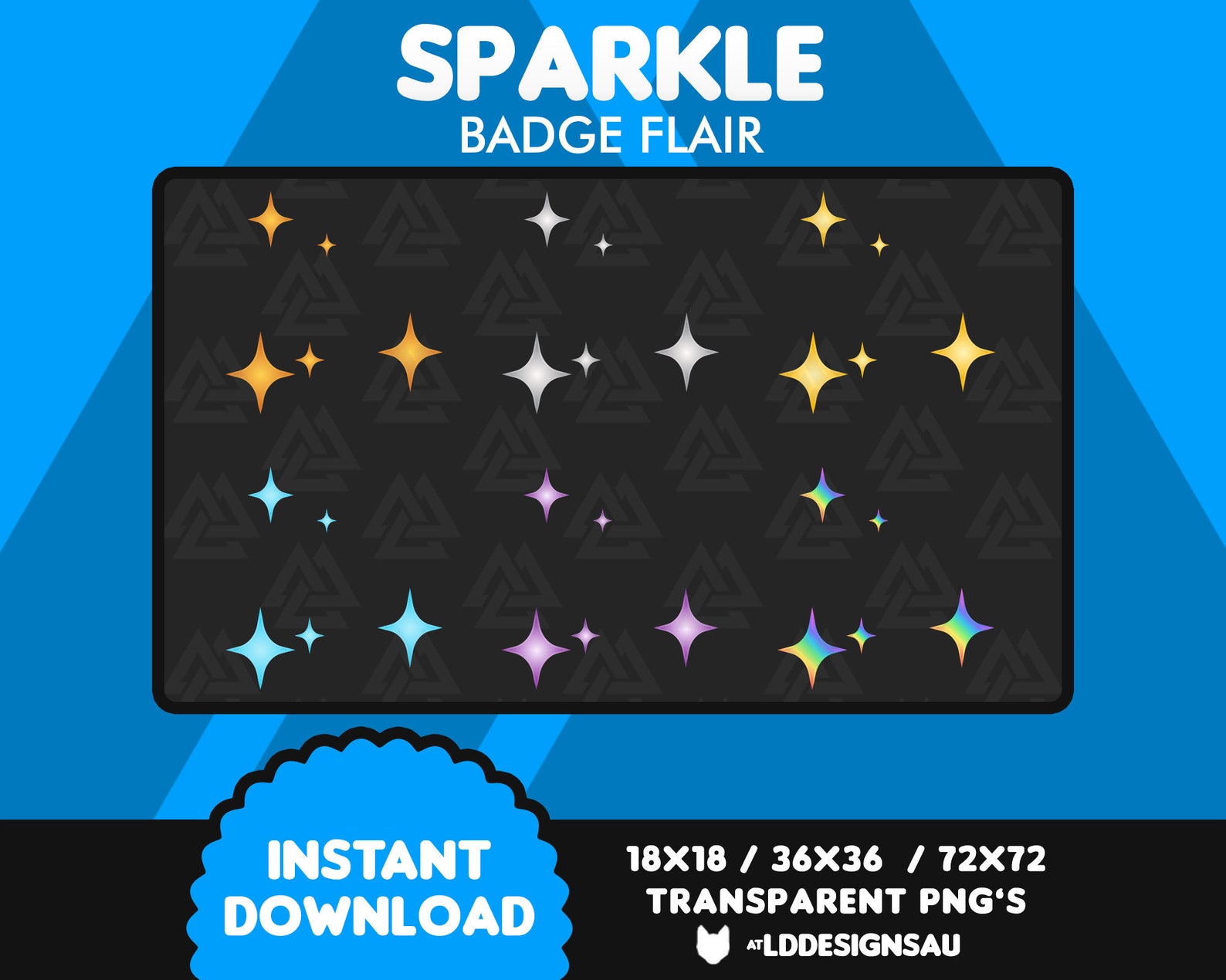 Twitch Sub Badge Flair Sparkle - Etsy Australia