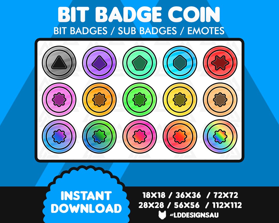 Bit Coins Subscriber Badges Sub Badges Bit Badges Loyalty Badges for ...