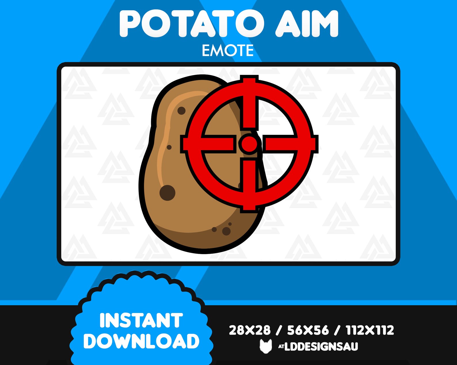 Potato Aim Twitch Emote Potato Aim Discord Emote Streamer - Etsy