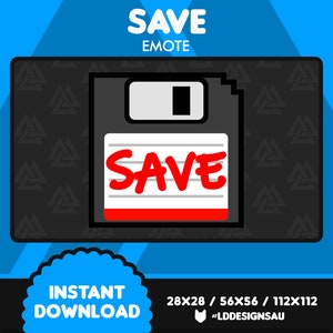 Save Floppy Disk Twitch Emote Floppy Disk Discord Emote Streamer Emotes ...