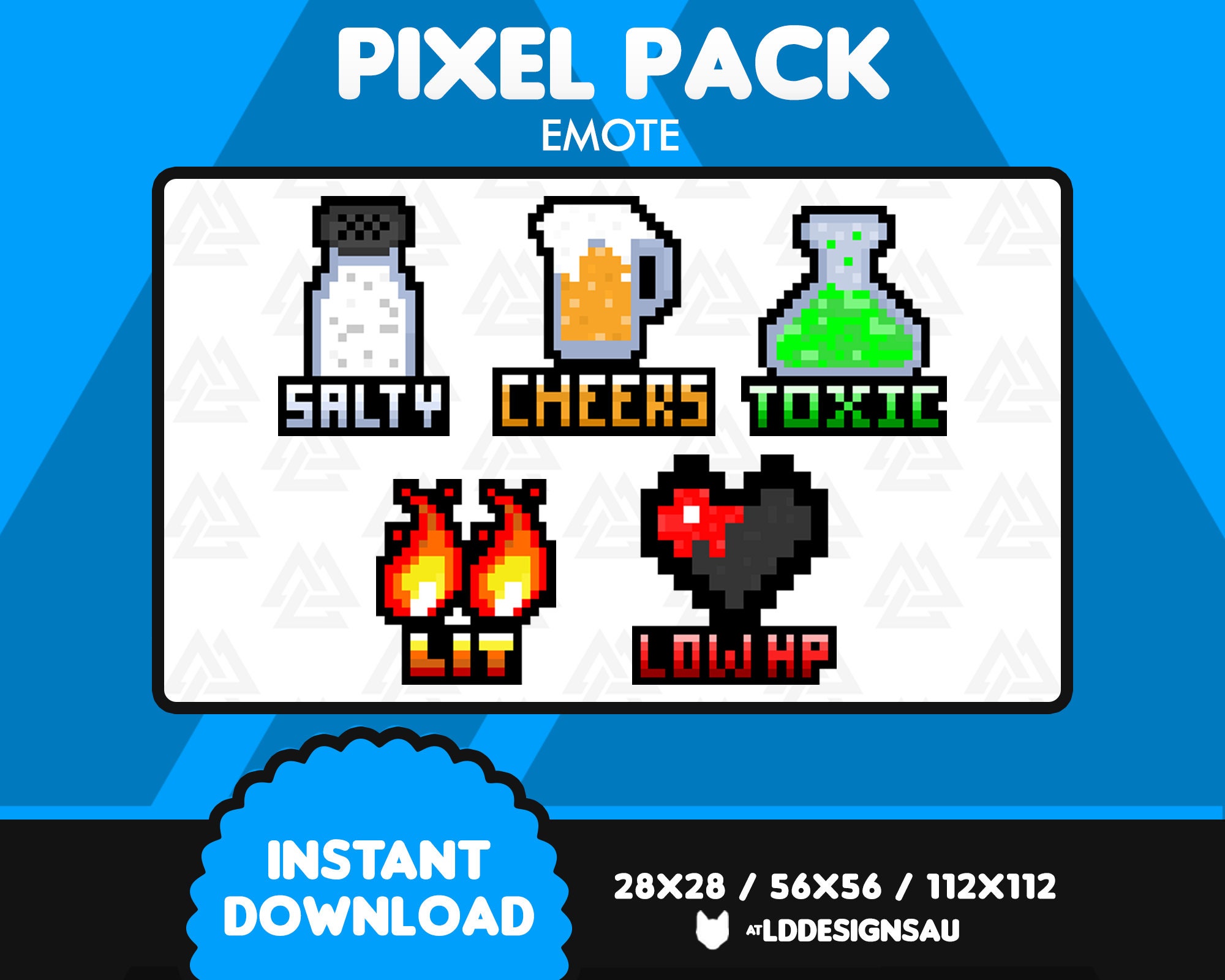 Twitch Emotes Discord Emotes Pixel Emote Pack 3 Salty - Etsy UK