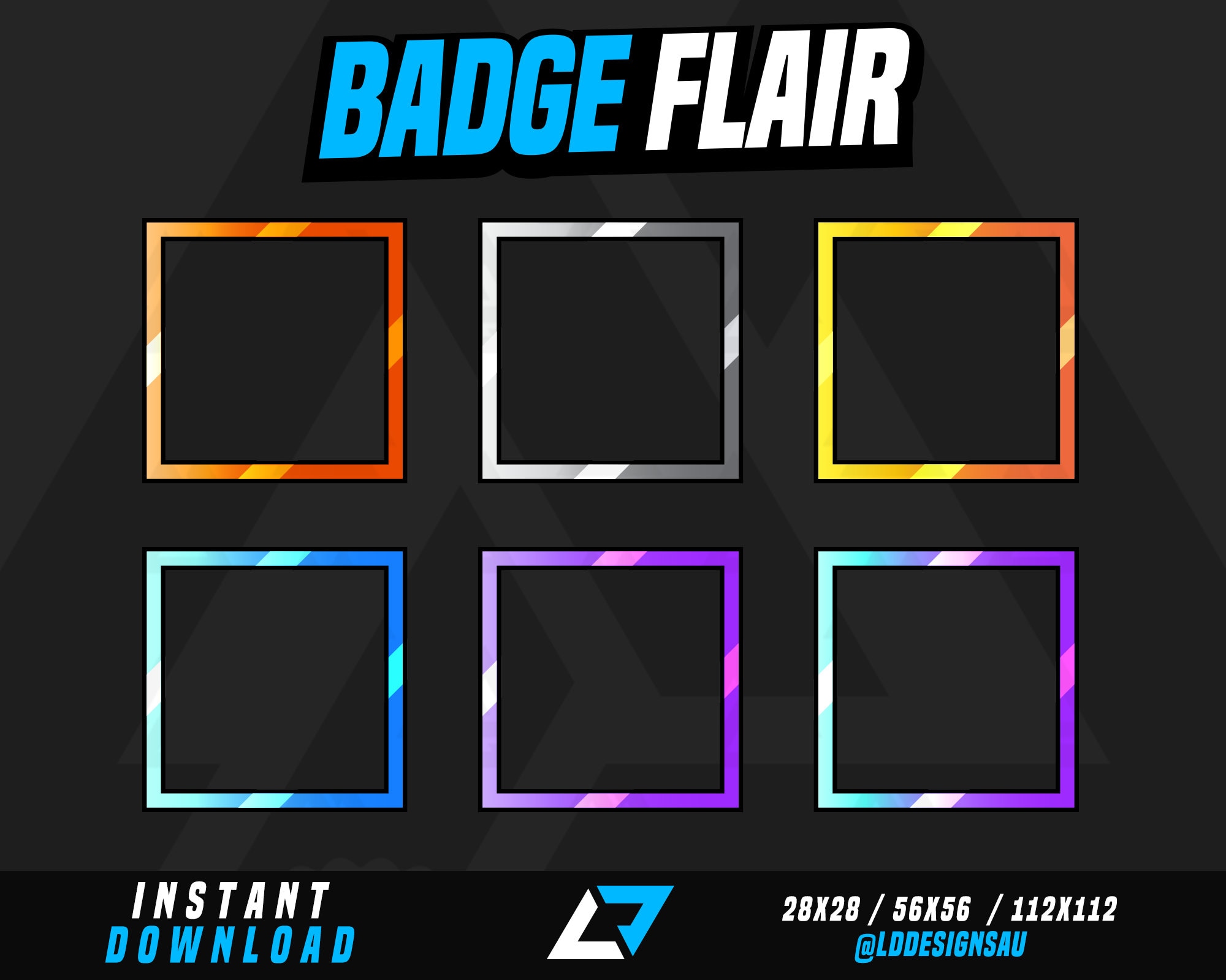 Twitch Sub Badge Flair Border Badge Flair Badge Flair for - Etsy UK