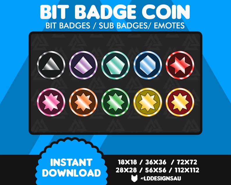 Bit Coins Subscriber Badges Sub Badges Bit Badges - Etsy