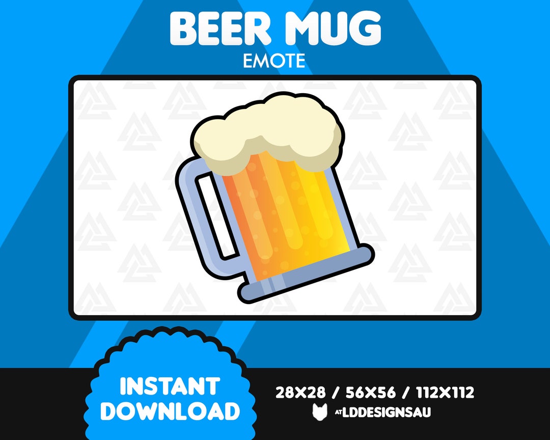 Beer Mug Twitch Emote | Cheers Discord Emote | Streamer Emotes | Drink ...