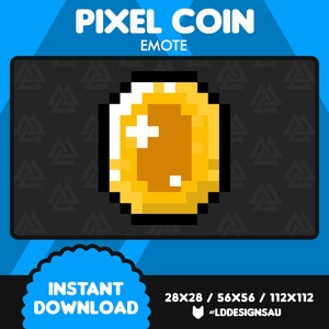 Pixel Coin Emote | Twitch Emote | Discord Emote | Twitch Channel Point ...