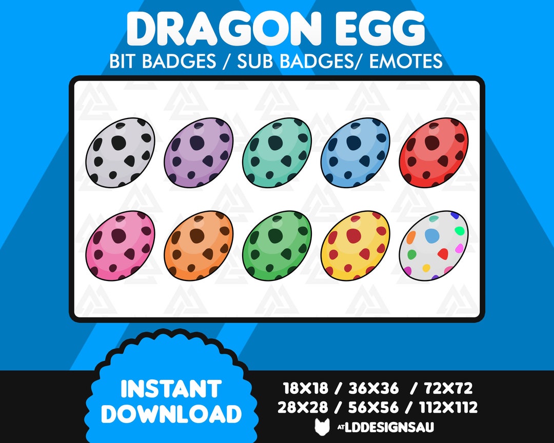 Twitch Bit Badges Twitch Sub Badges Dragon Egg - Etsy UK