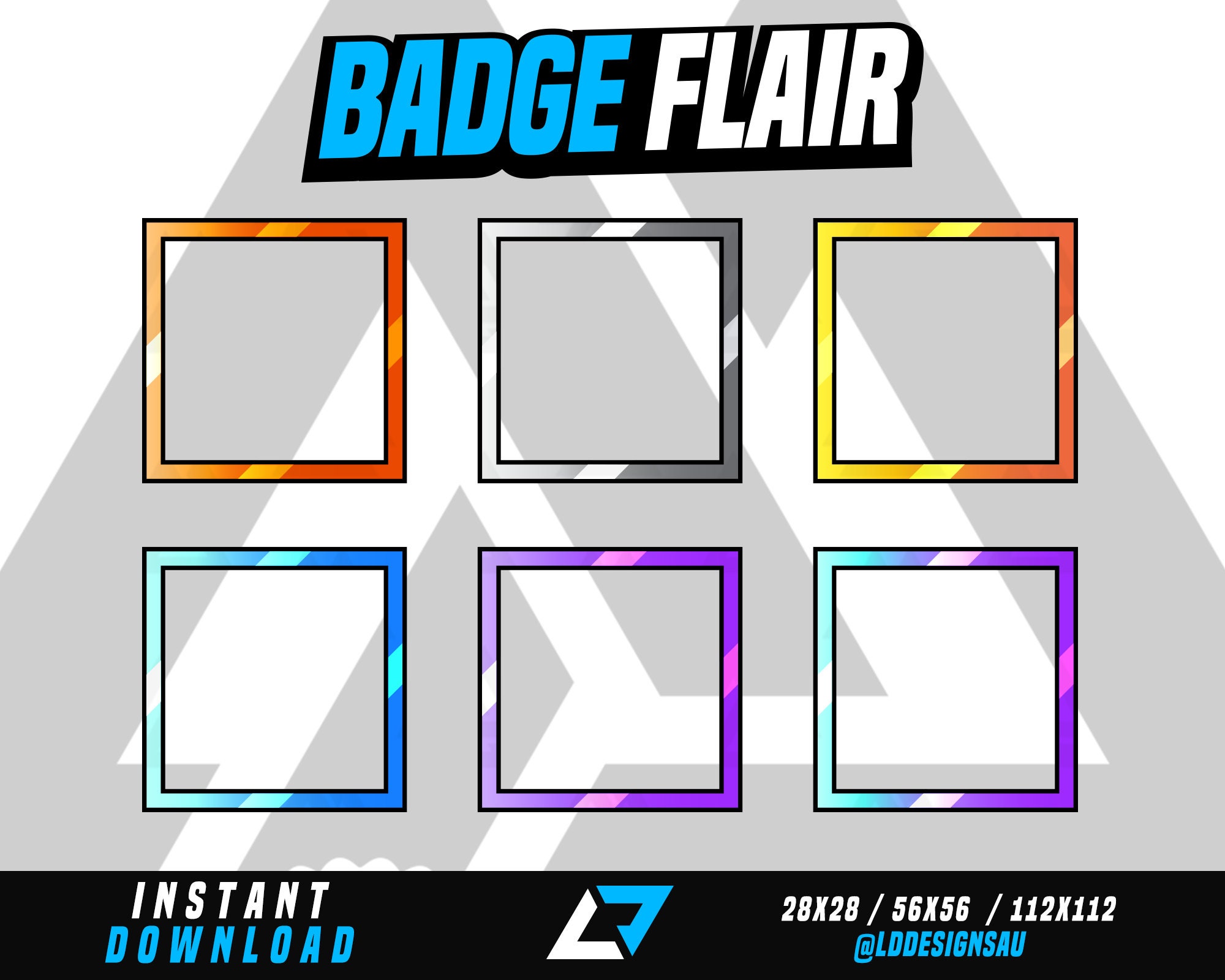 Twitch Sub Badge Flair Border Badge Flair Badge Flair for - Etsy Ireland