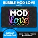 Bubble Mod Love Twitch Emote Mod Love Text Discord Emote Streamer ...