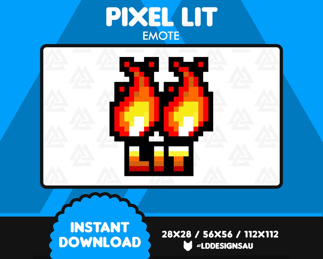 Twitch Emote Discord Emote Pixel Lit - Etsy Portugal