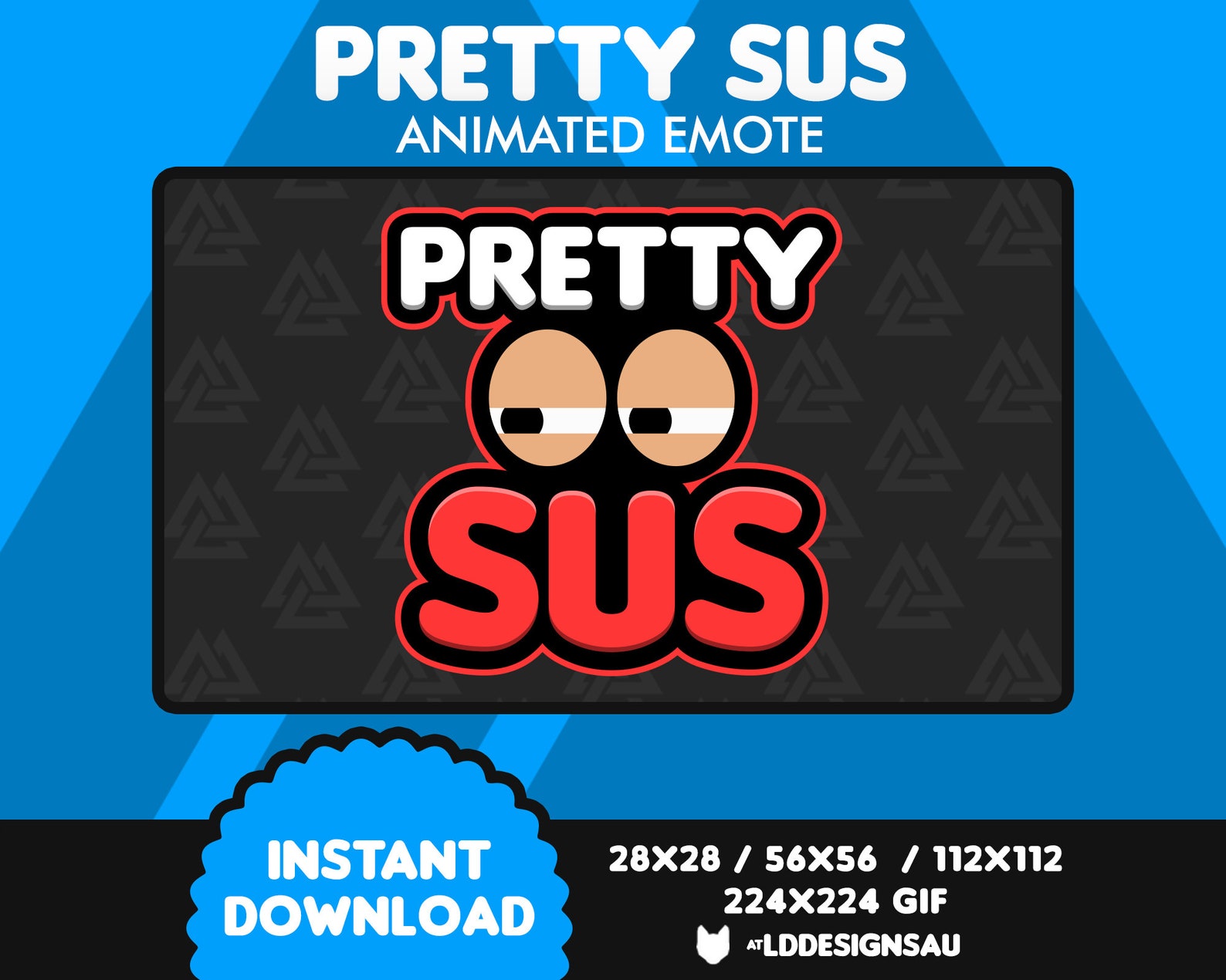 Animated Twitch Emote Pretty Sus Pretty Sus Emote Funny - Etsy
