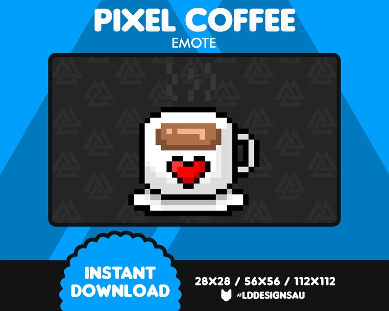 Pixel Coffee Emote Coffee Cup Twitch Emote Discord Emote - Etsy