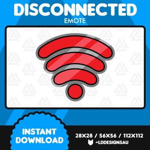 Twitch Emote | Discord Emote | Disconnected - Etsy Australia