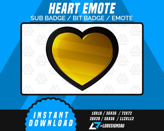Heart Twitch Emote Love Heart Discord Emote Streamer - Etsy