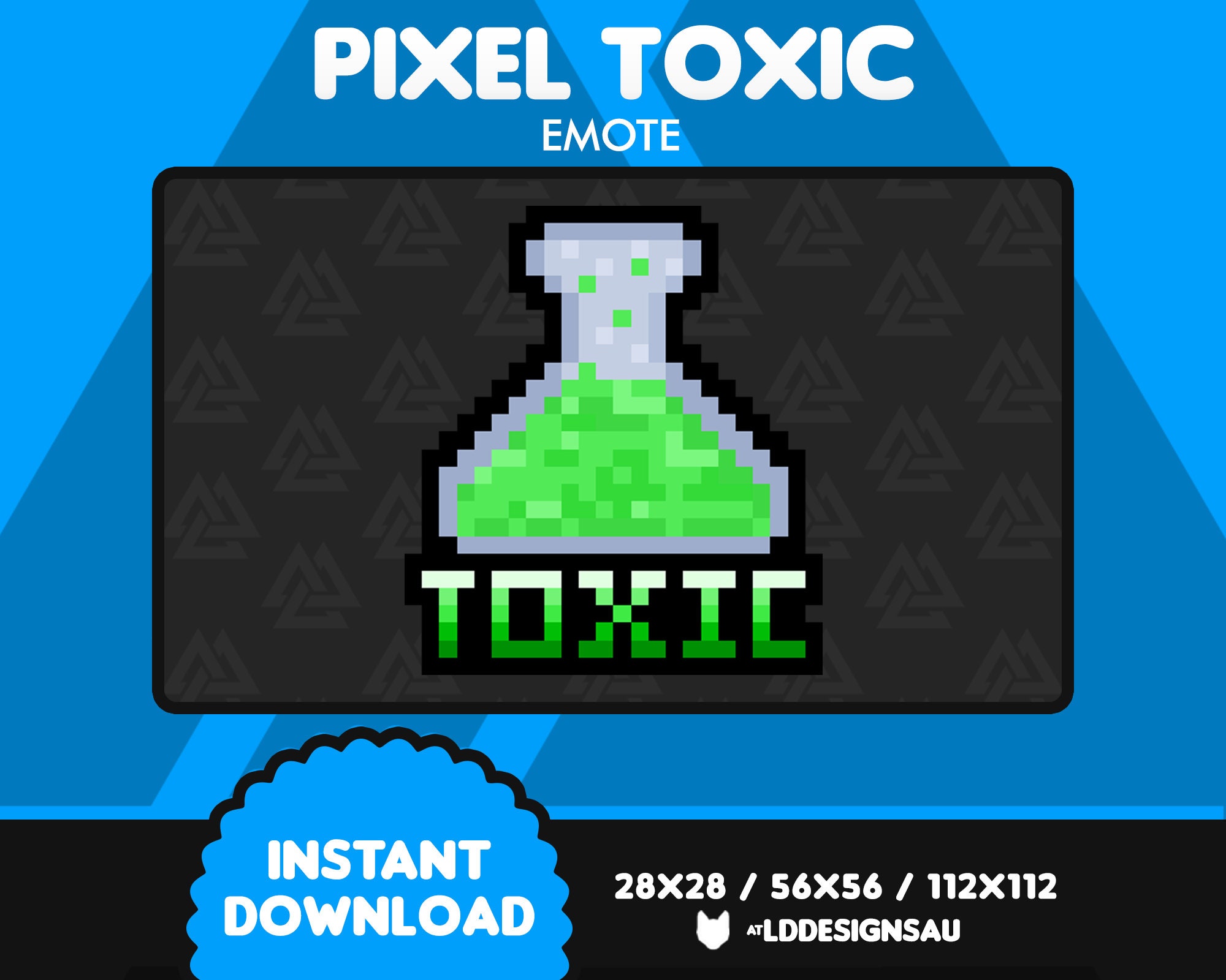 Twitch Emote Discord Emote Pixel Toxic - Etsy Canada