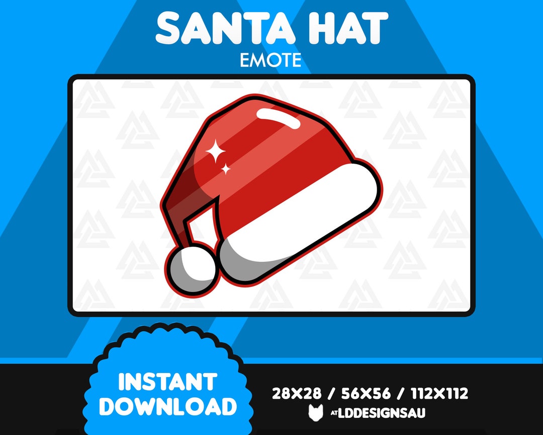 Christmas Santa Hat Emote | Twitch Emote | Discord Emote - Etsy