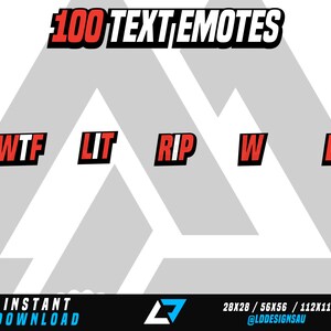 Twitch Text Emotes | Twitch and Discord Emotes | Emote Bundle | Premade ...