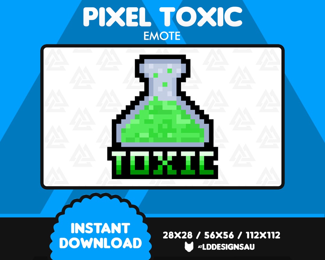 Twitch Emote Discord Emote Pixel Toxic - Etsy