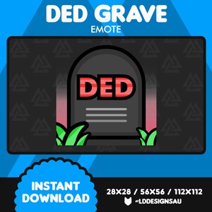 DED Rest in Peace RIP Emote | Twitch Emote | Discord Emote - Etsy