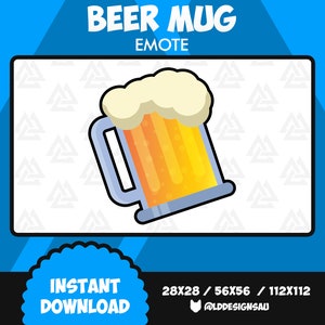 Beer Mug Twitch Emote Cheers Discord Emote Streamer Emotes | Etsy