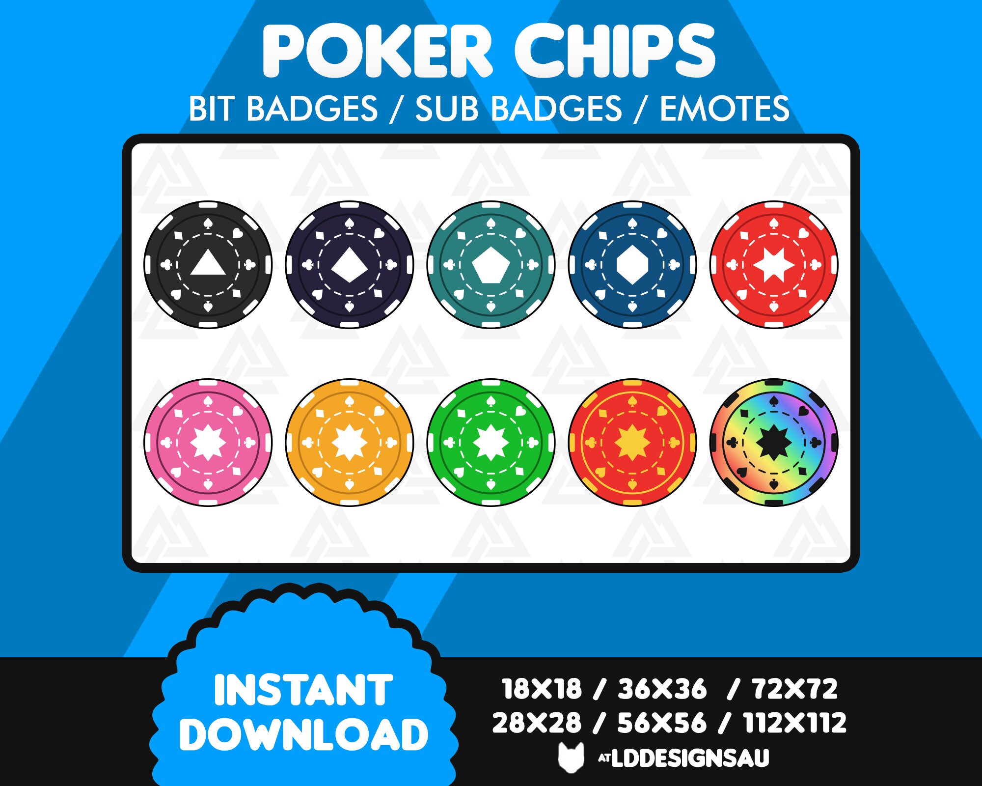 Twitch Bit Badges Twitch Sub Badges Poker Chips - Etsy Australia