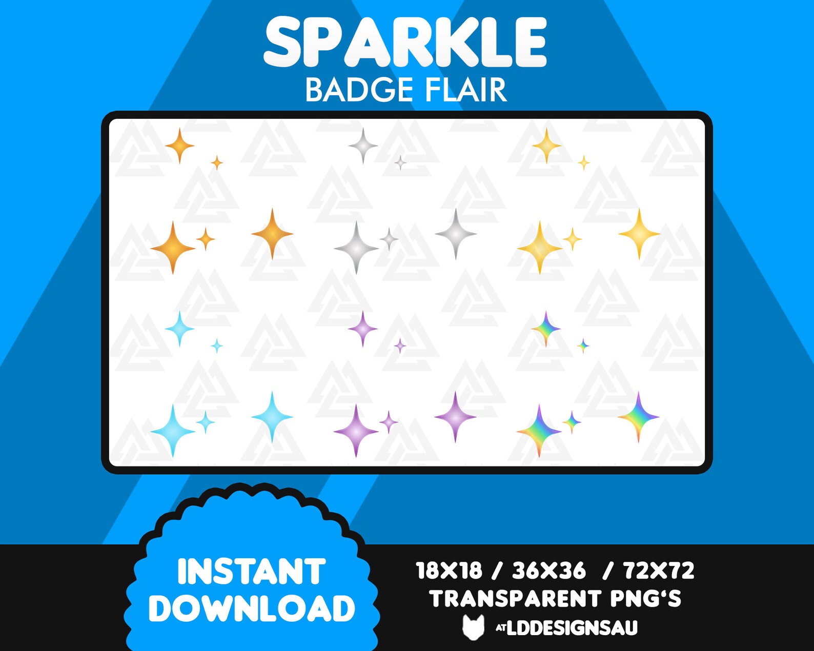 Twitch Sub Badge Flair Sparkle - Etsy Australia