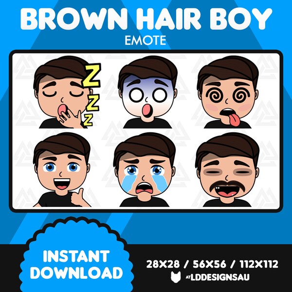 Twitch Emotes Male Brown Hair - Etsy