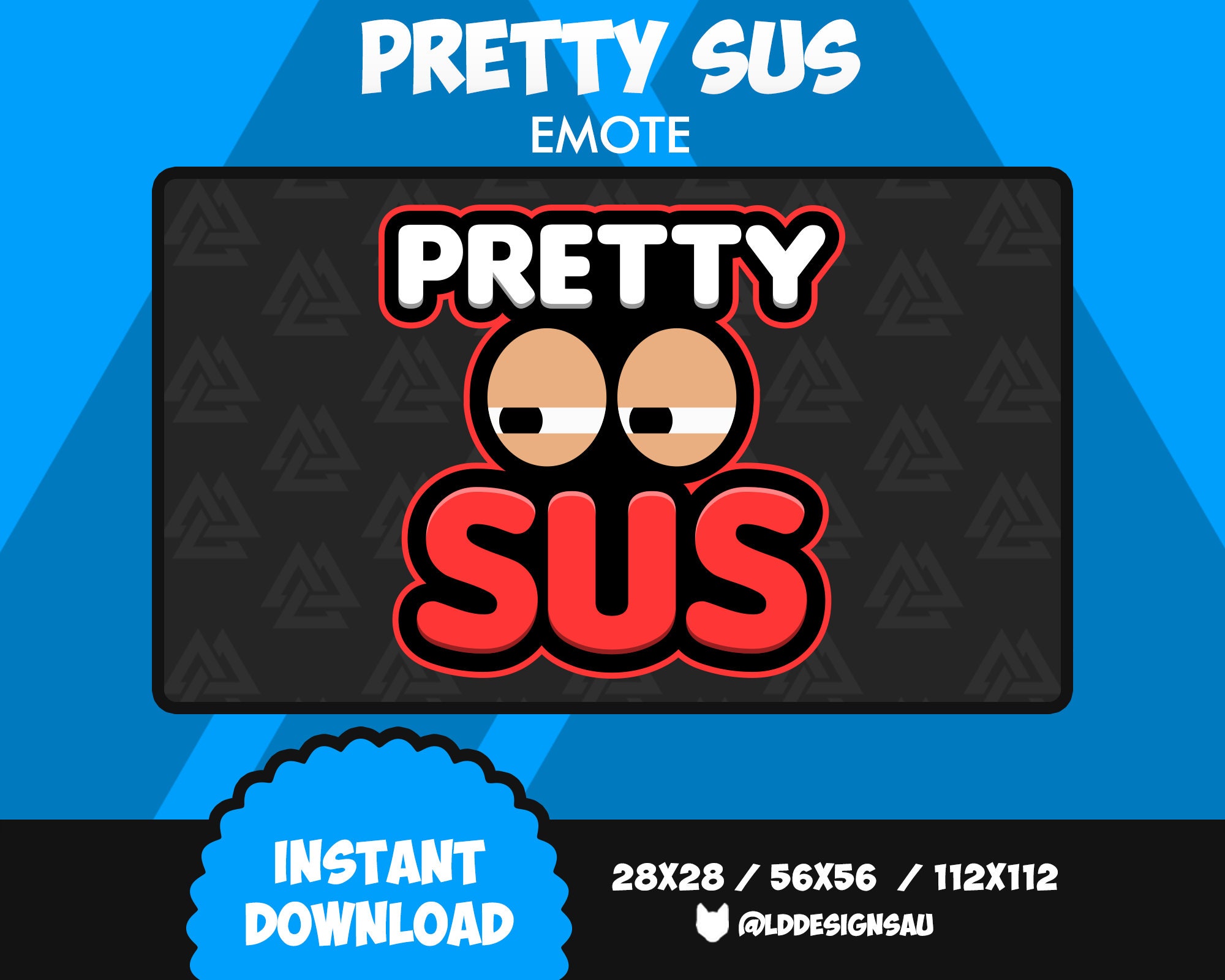 Pretty Sus Twitch Emote Funny Emote Discord Emote Streamer | Etsy