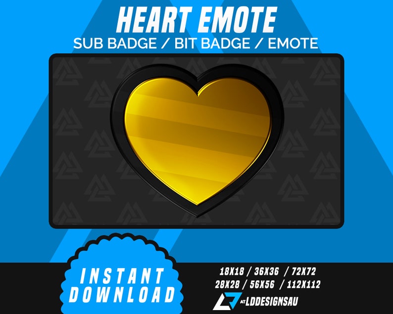 Heart Twitch Emote Love Heart Discord Emote Streamer - Etsy
