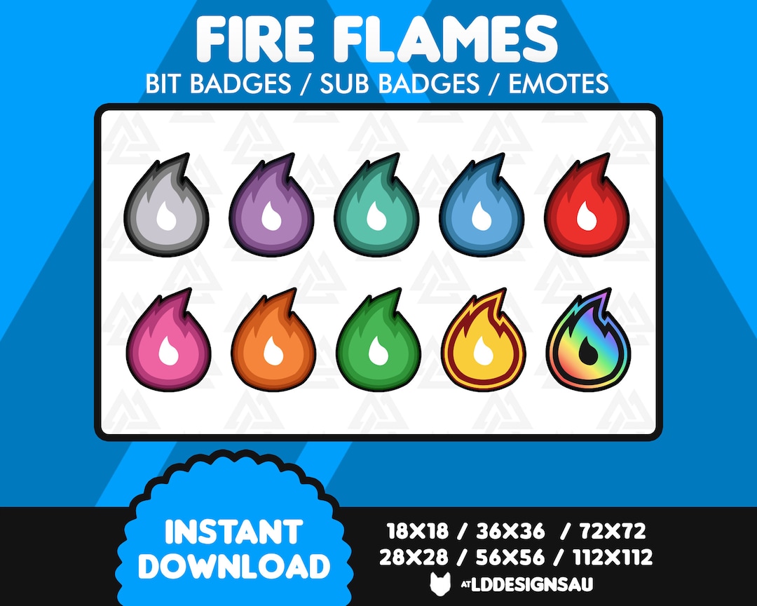 Fire Flame | Twitch Subscriber Badges | Twitch Sub Badges | Twitch ...