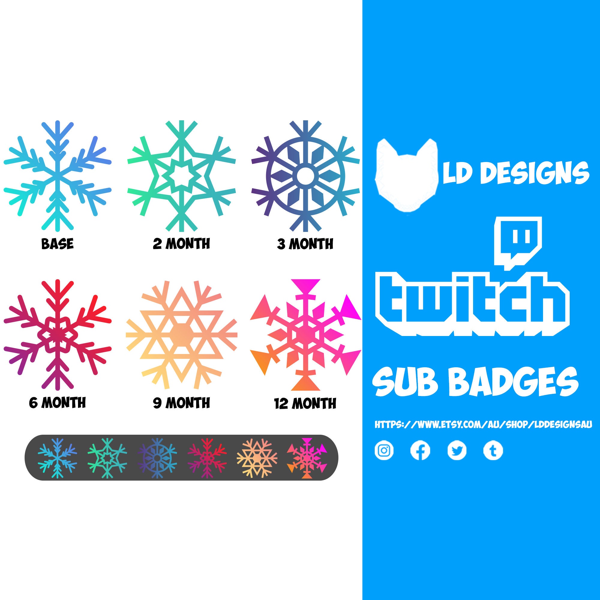 Drawing & Illustration CHRISTMAS PRESENT / Gift Twitch Sub Badges Bit ...