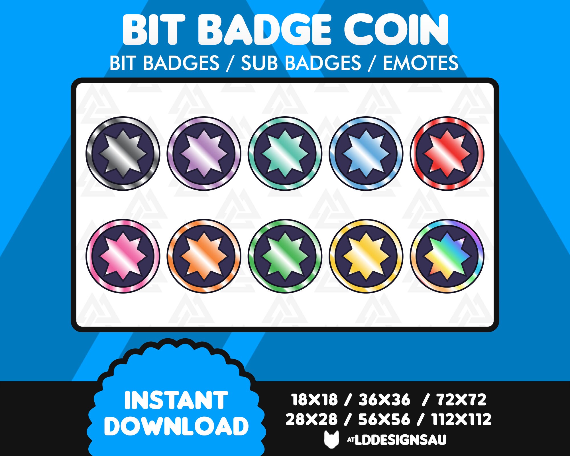Twitch Bit Badges Twitch Sub Badges High Tier Bit Coins - Etsy