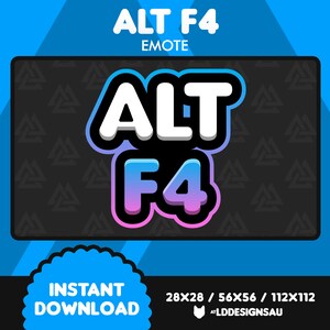 Alt F4 Twitch Emote | Funny Emote Discord Emote | Rage Quit Twitch ...