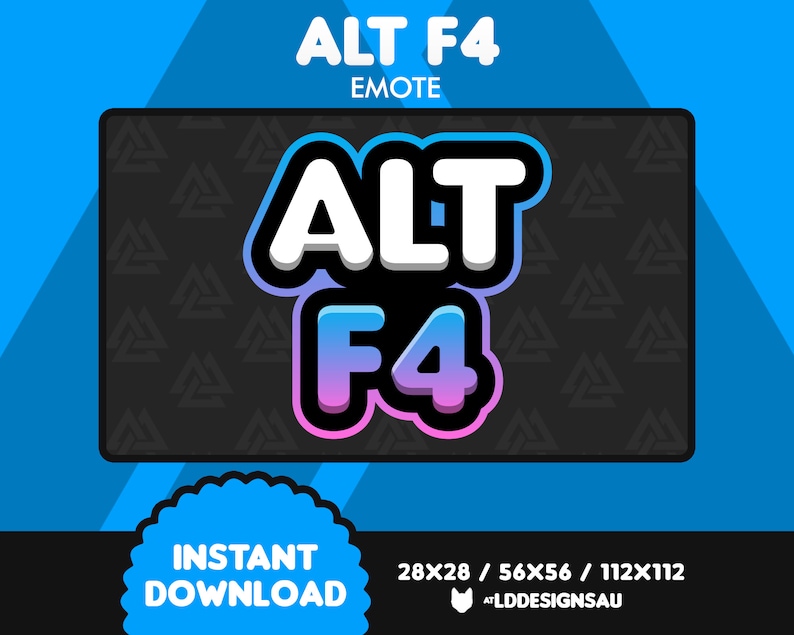 Alt F4 Twitch Emote Funny Emote Discord Emote Rage Quit - Etsy