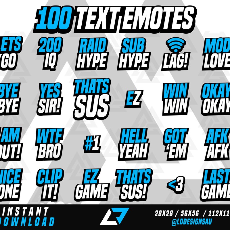 Twitch Text Emotes Animated Bundles - Etsy